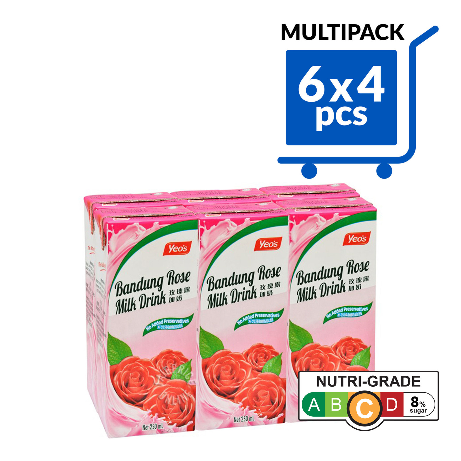 Yeo's Packet Drink - Bandung (Rose Syrup Milk) | NTUC FairPrice