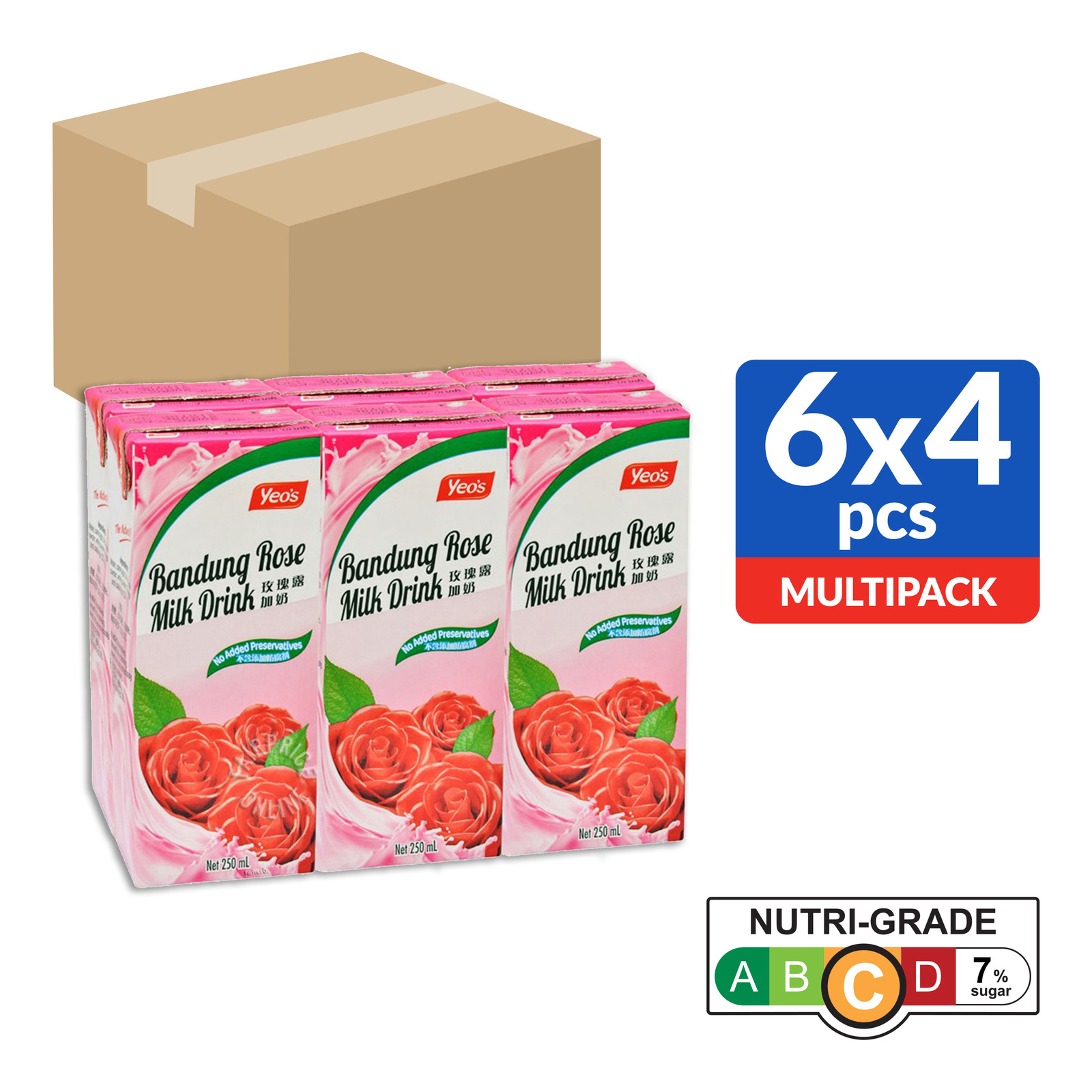 Yeo's Packet Drink - Bandung (Rose Syrup Milk) | NTUC FairPrice