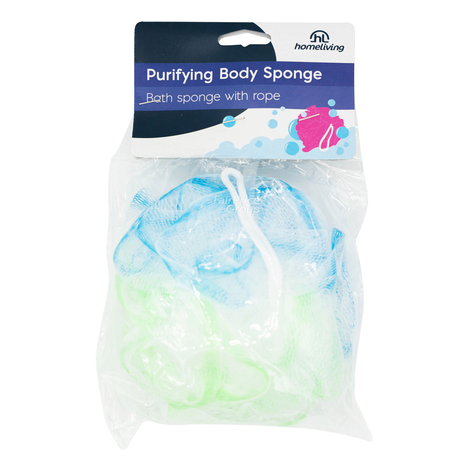 Home Living Bath Sponge with Rope | NTUC FairPrice