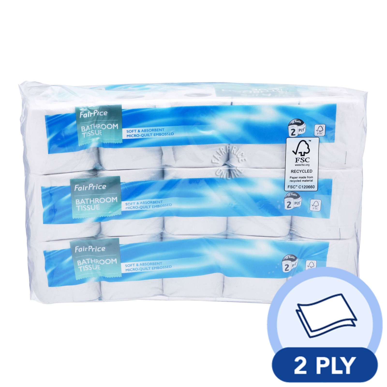 FairPrice Bathroom Tissue Rolls (2ply) | NTUC FairPrice