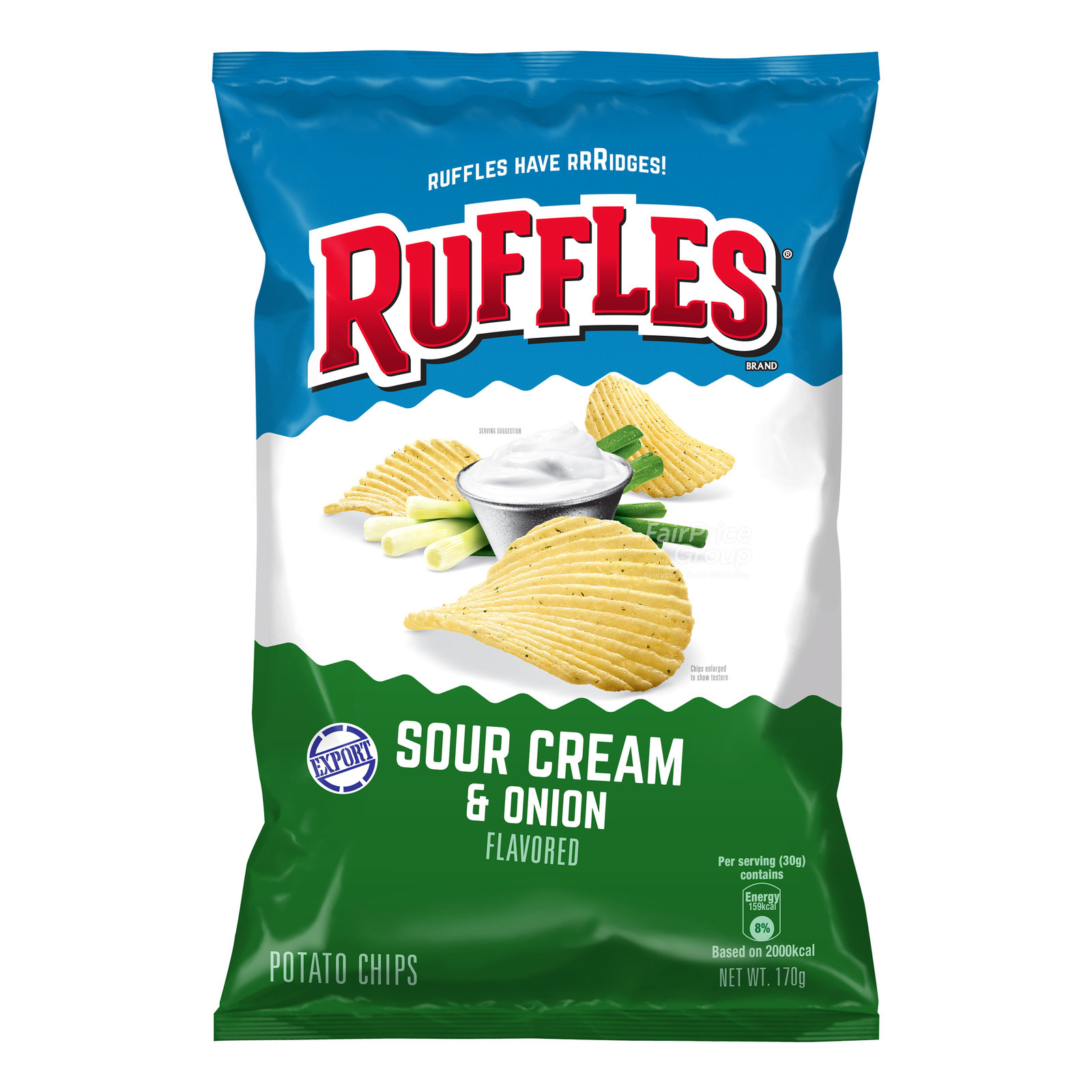 Ruffles Potato Chips - Sour Cream & Onion | NTUC FairPrice