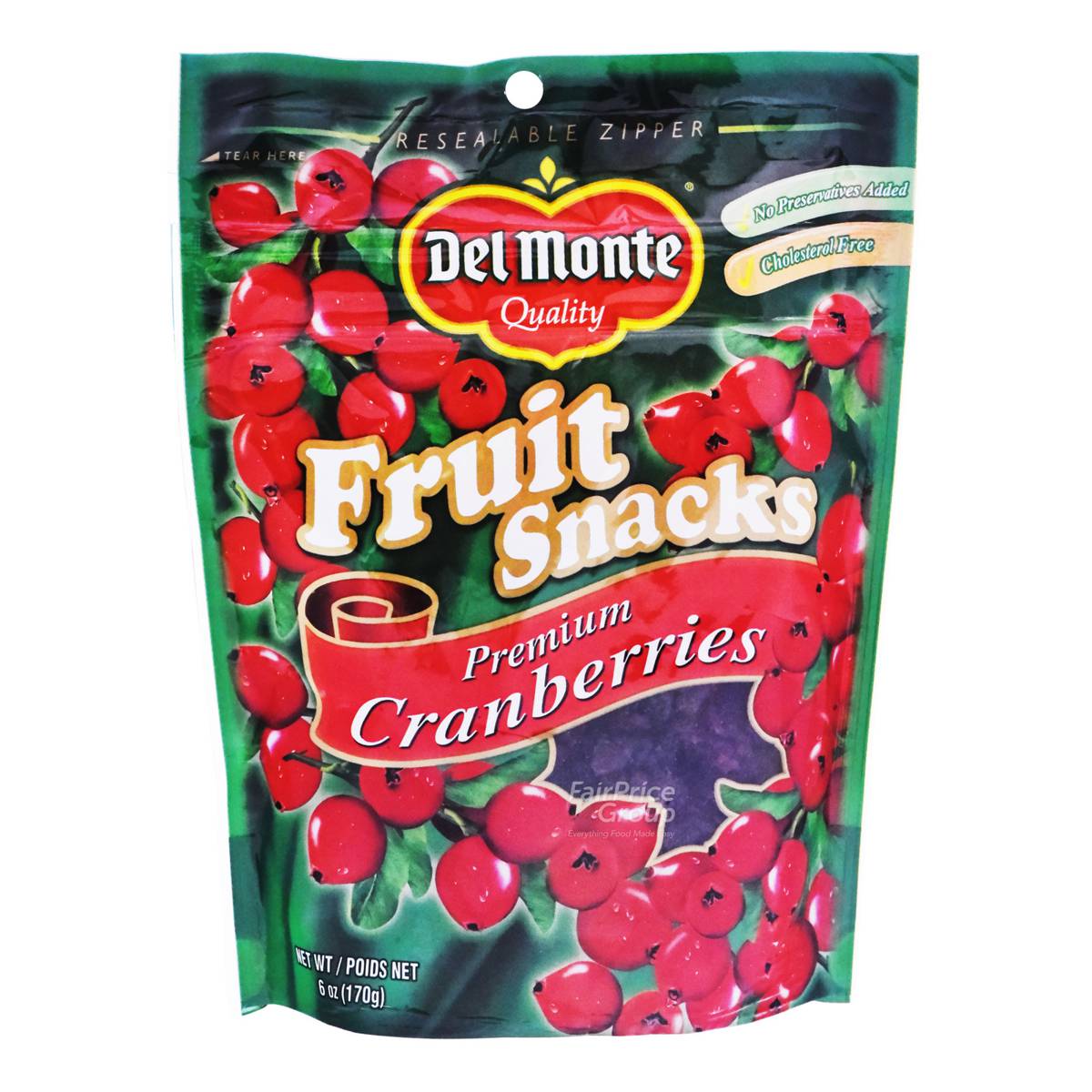 Del Monte Premium Fruit Snacks - Cranberries | NTUC FairPrice