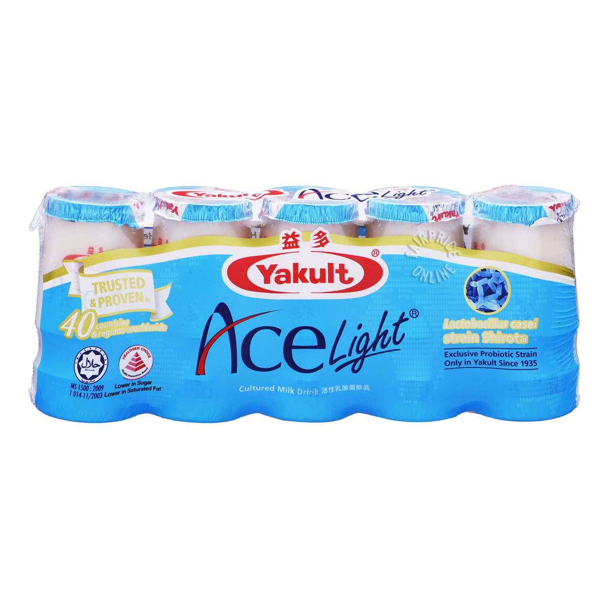 Yakult Cultured Milk Bottle Drink - Ace Light | NTUC FairPrice