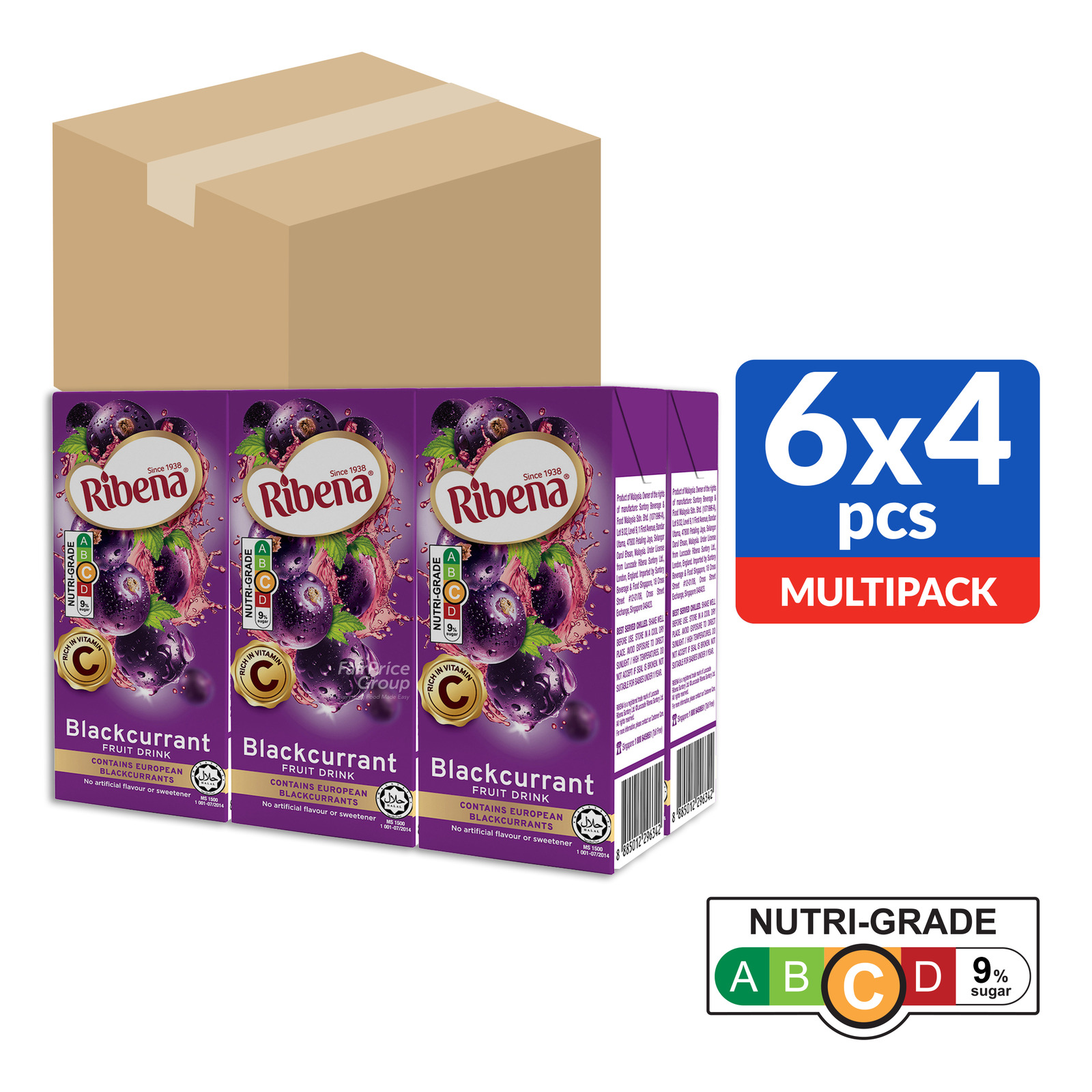Ribena Blackcurrant Fruit Packet Drink - Regular | NTUC FairPrice