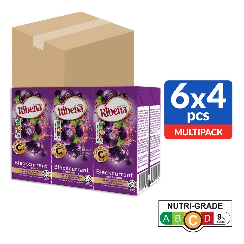 Ribena Blackcurrant Fruit Packet Drink - Regular | NTUC FairPrice