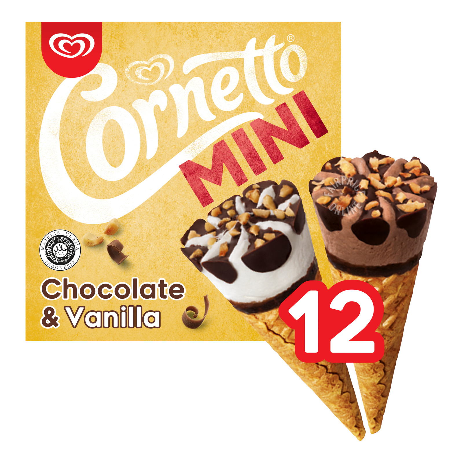 Cornetto Mini Ice Cream Cone - Chocolate & Vanilla | NTUC FairPrice