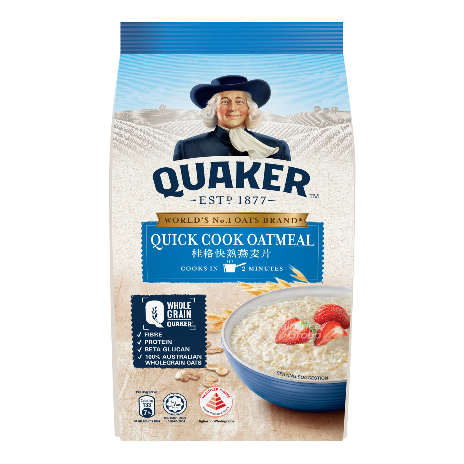 Quaker Oats Oatmeal - Quickcook (Refill Pack) | NTUC FairPrice