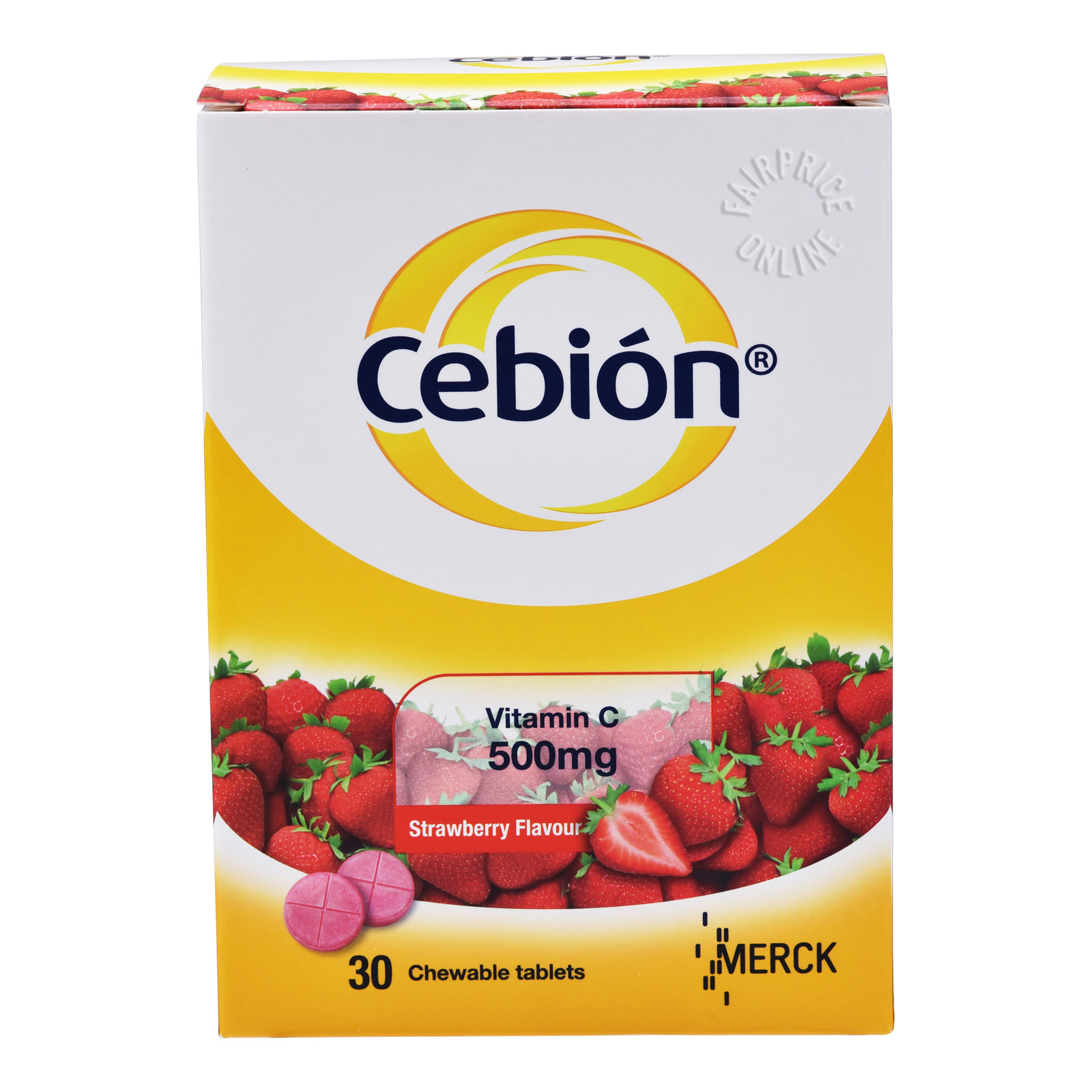 Cebion Vitamin C Chewable Tablets - Strawberry | NTUC FairPrice