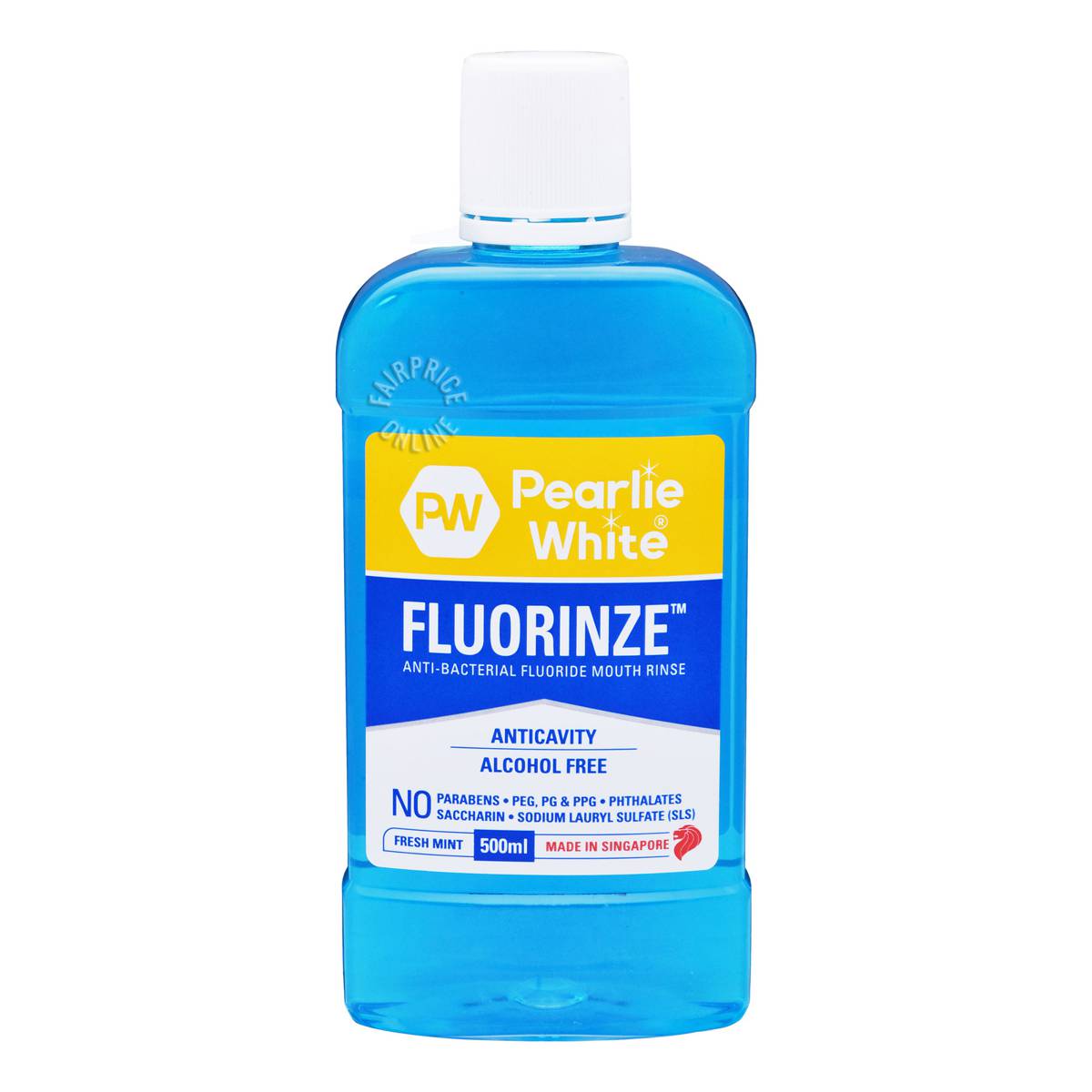Pearlie White Fluoride Mouth Rinse - Mint | NTUC FairPrice