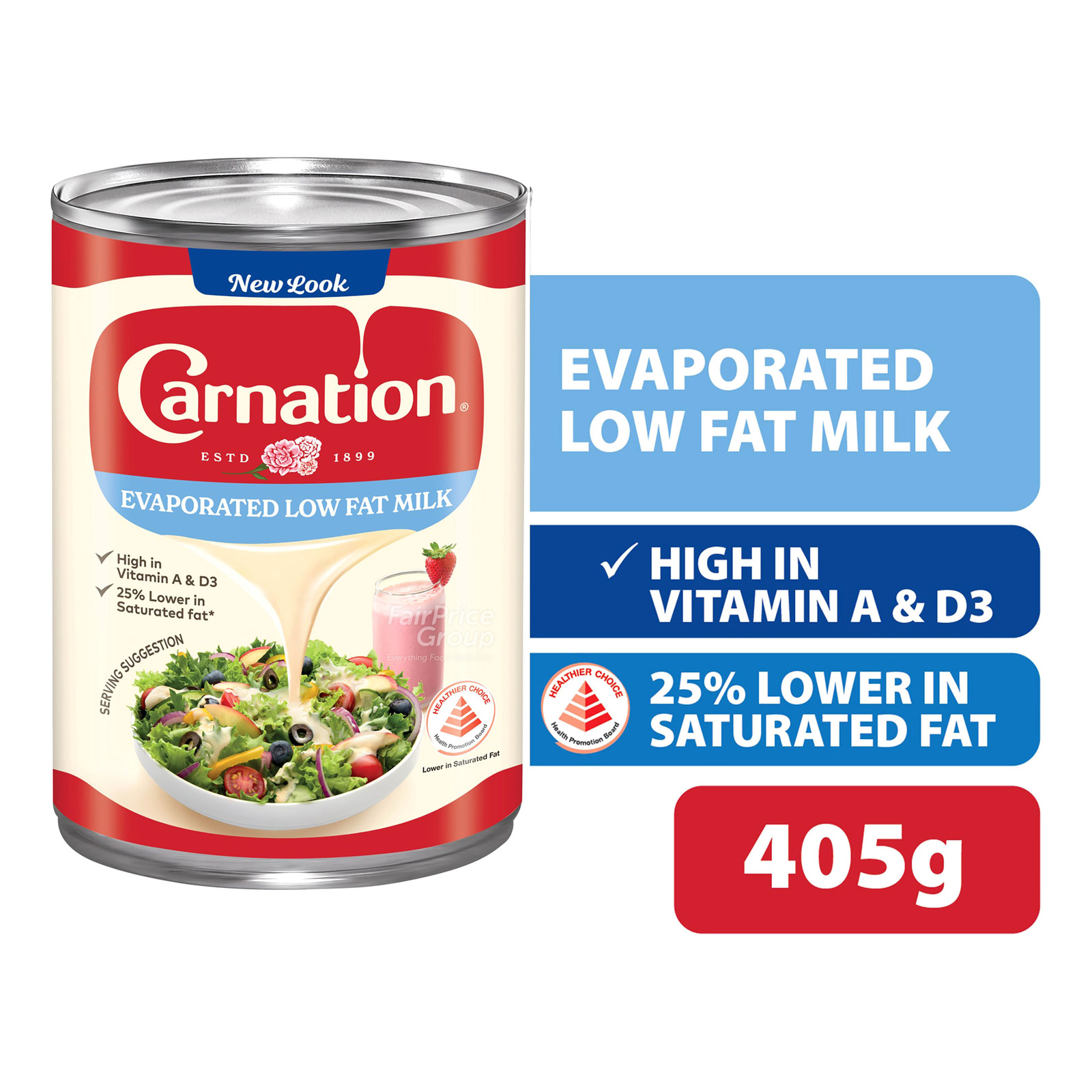 Carnation Evaporated Milk - Low Fat | NTUC FairPrice