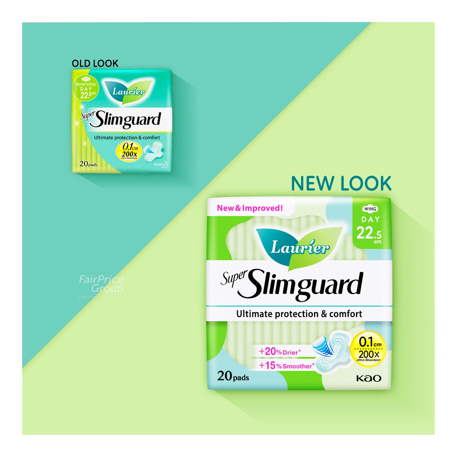 Laurier Super Slimguard Day Pads -Normal Heavy(22.5cm) | NTUC FairPrice