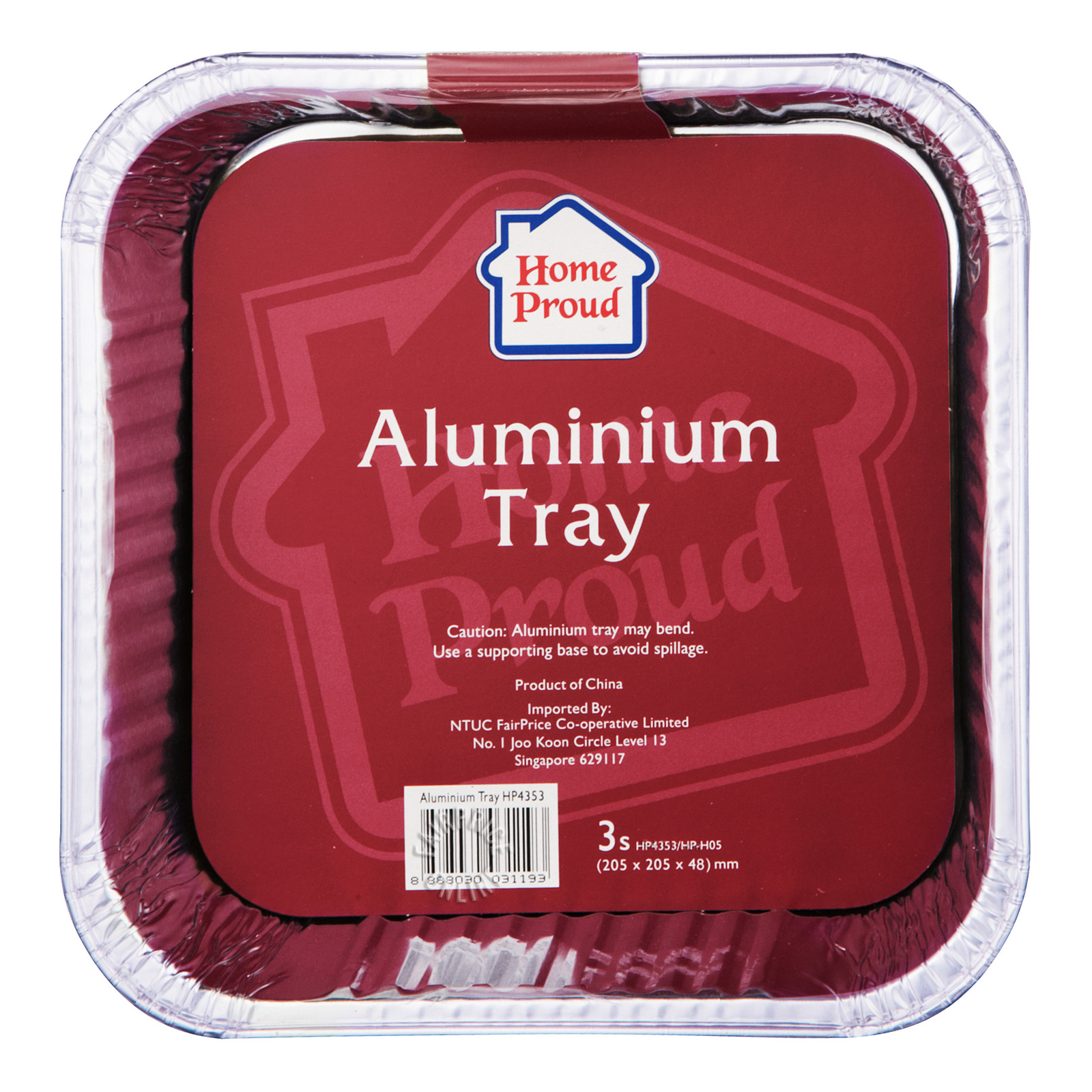 HomeProud Aluminium Tray Square 20 5 X 20 5 X 4 8cm NTUC FairPrice homeproud-aluminium-tray-square-20-5-x-20-5-x-4-8cm-ntuc-fairprice