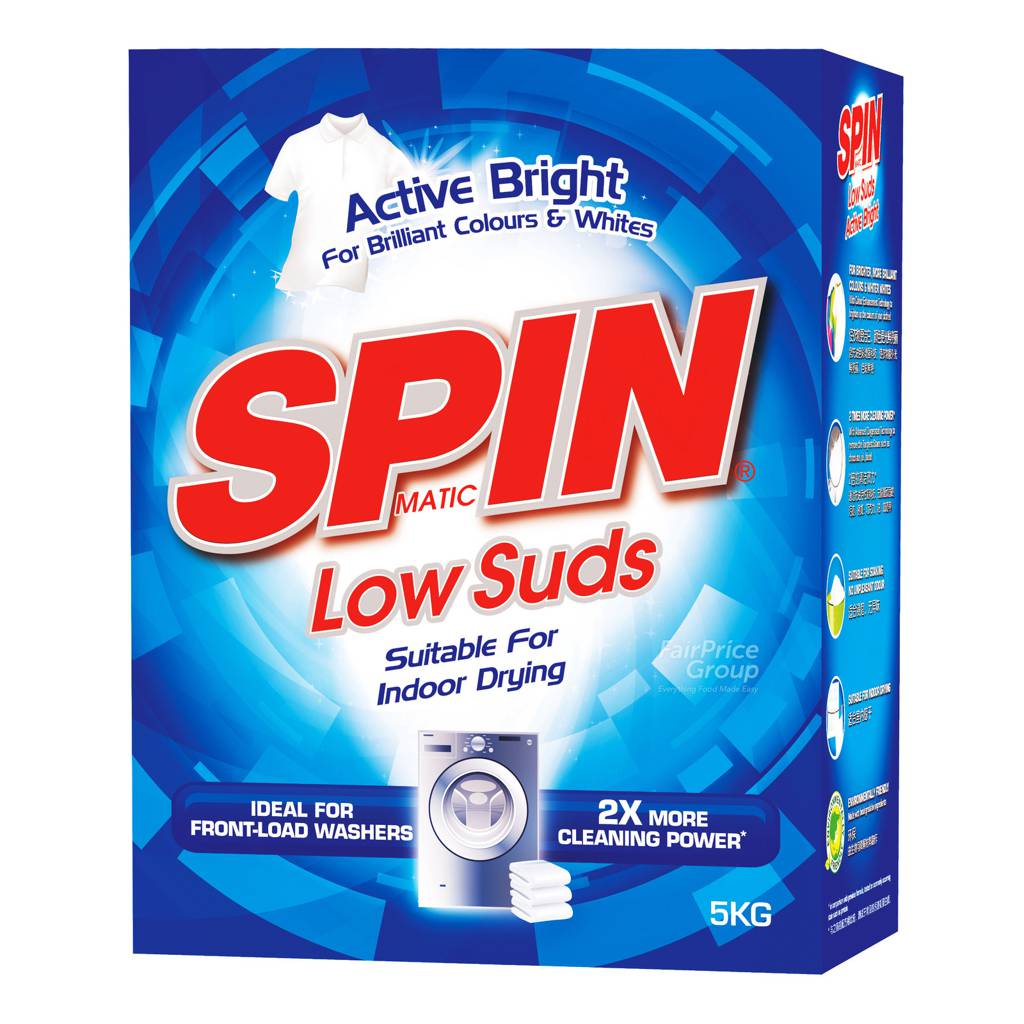 SPINmatic Low Suds Detergent Powder - Active Bright | NTUC FairPrice