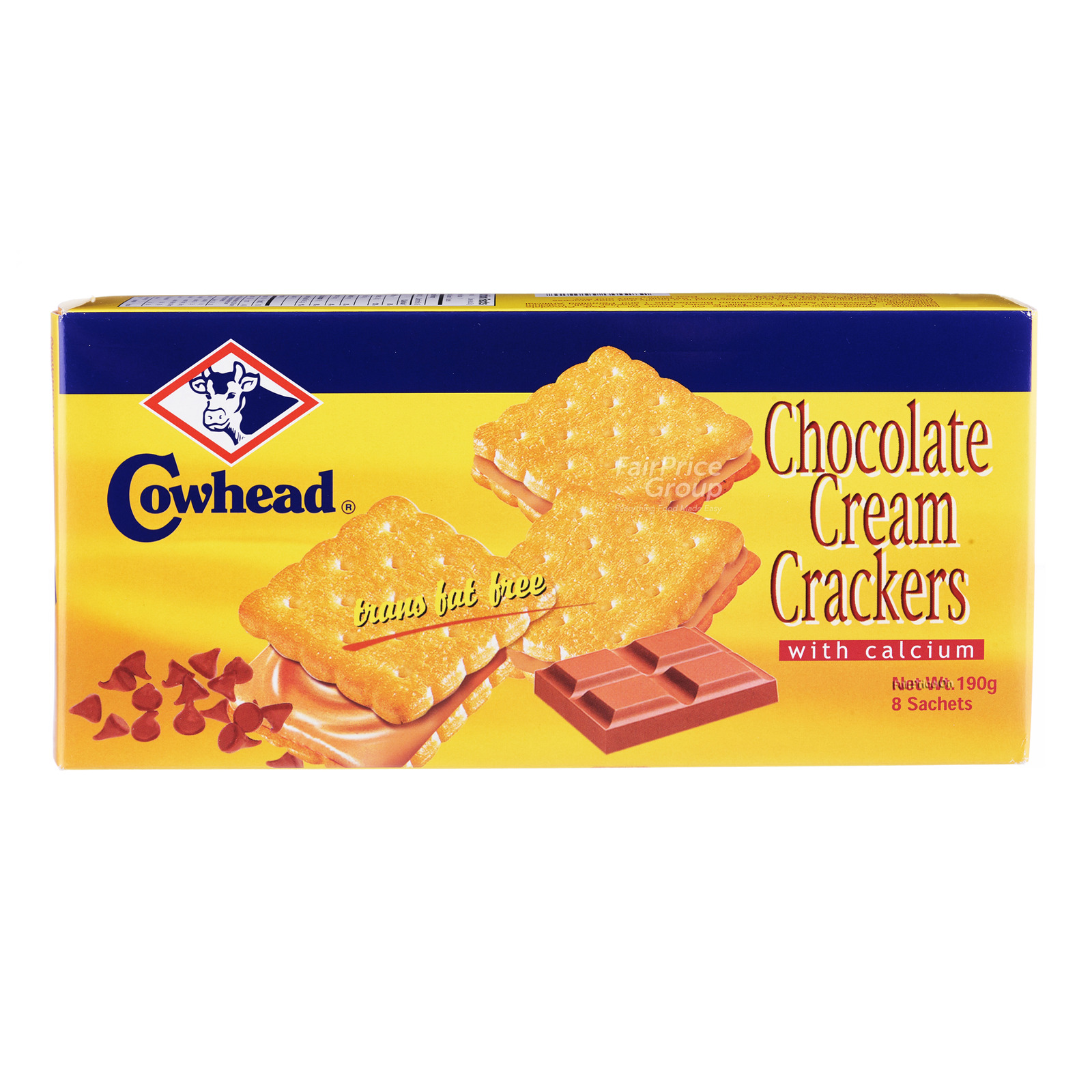 Cowhead Sandwich Crackers with Calcium - Chocolate | NTUC FairPrice
