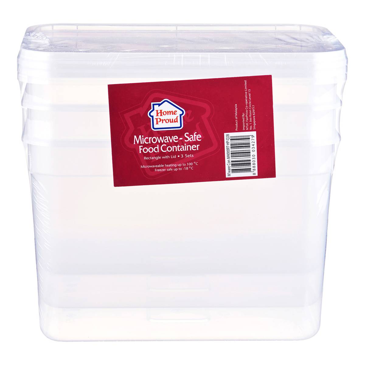 HomeProud Microwave-Safe Food Container - Rectangle | NTUC FairPrice