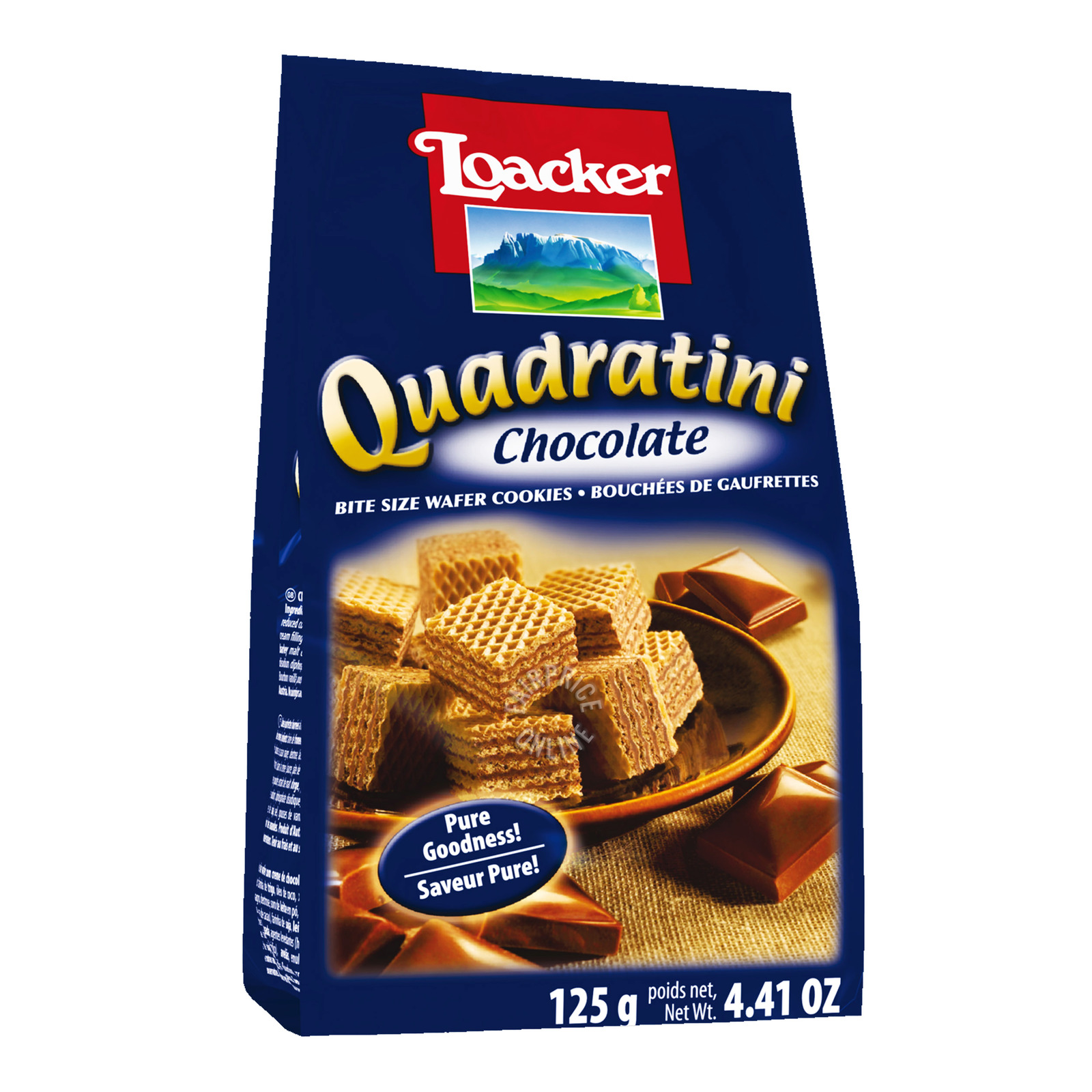 Loacker Quadratini Bite Size Wafer Cookies - Chocolate | NTUC FairPrice