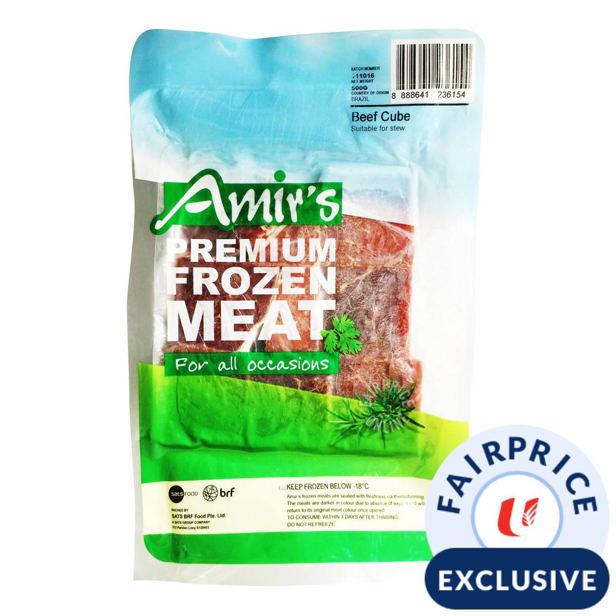Amir's Premium Frozen Meat - Beef Cube | NTUC FairPrice
