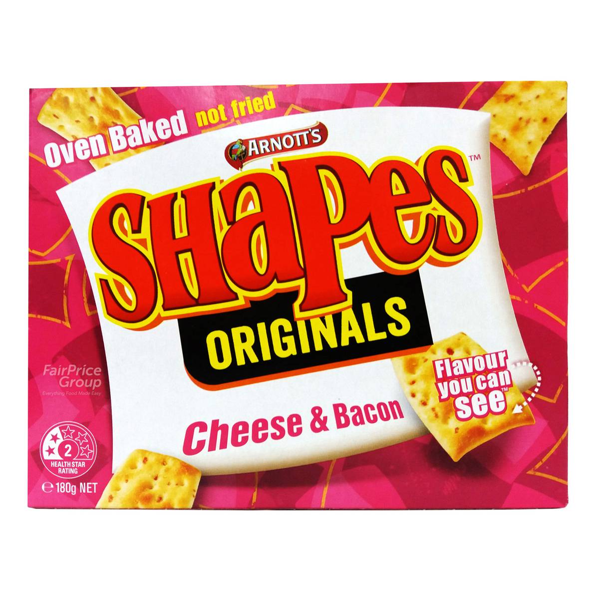 Arnott's Shapes Originals Biscuits - Cheese & Bacon | NTUC FairPrice