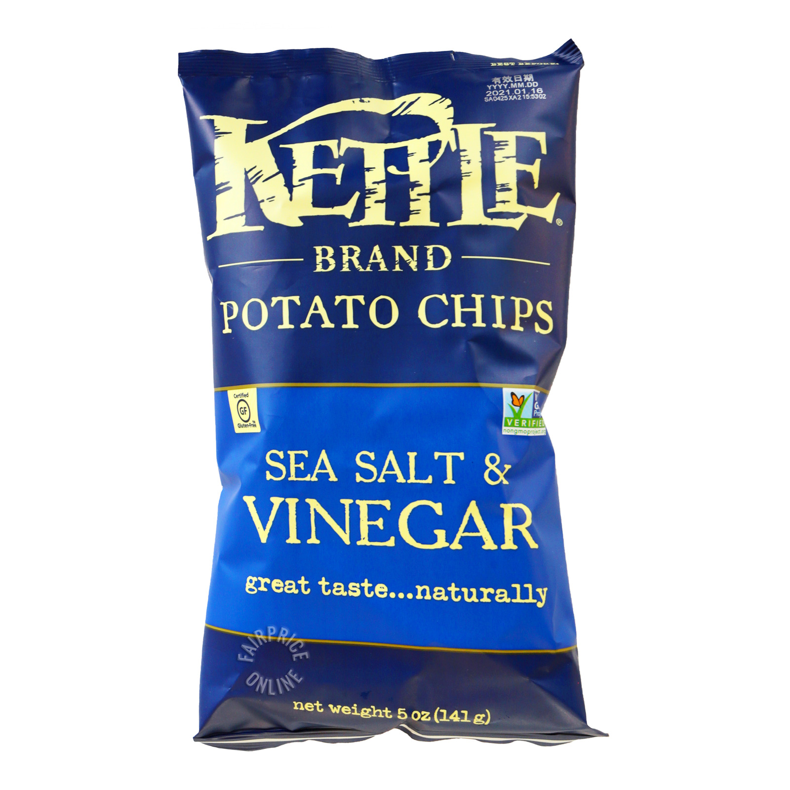 Kettle Brand Potato Chips - Sea Salt & Vinegar | NTUC FairPrice