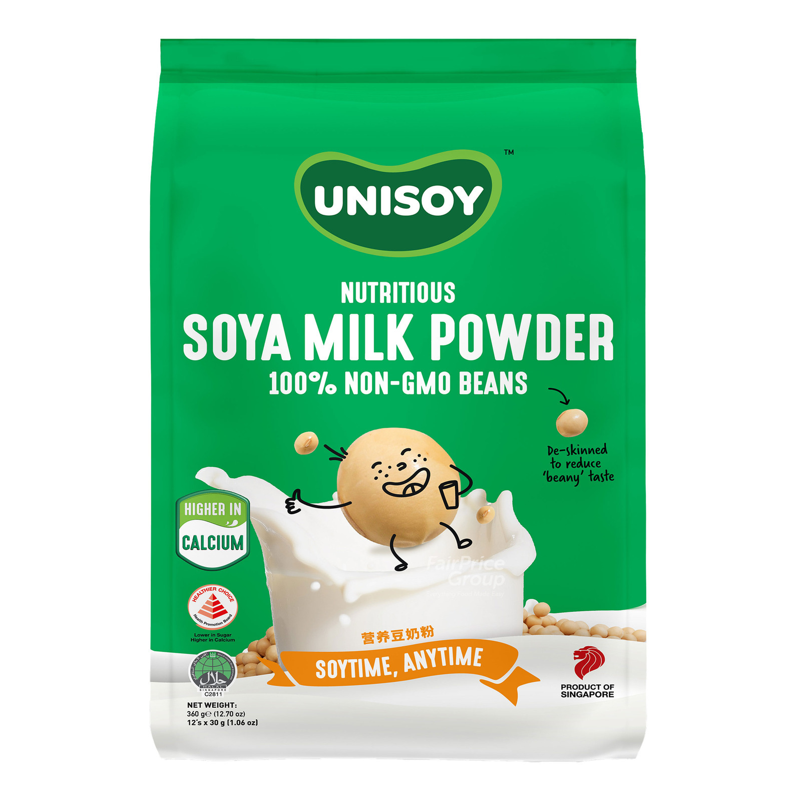 Unisoy Instant Nutritious Soya Milk Powder | NTUC FairPrice