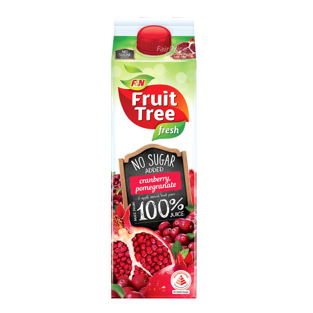 F&N Fruit Tree Fresh No Sugar Added Juice - Cranberry&Pomegranate ...