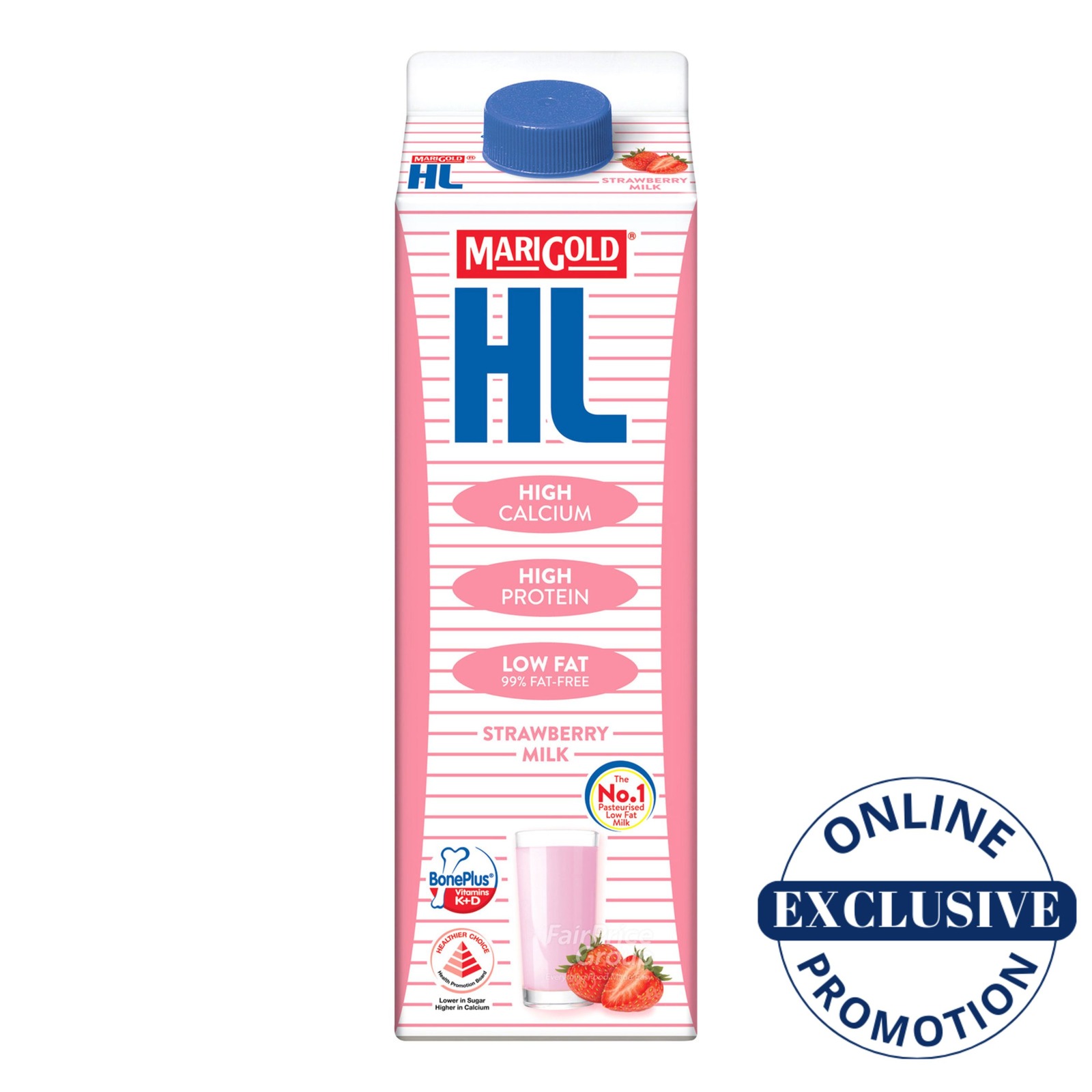 Marigold HL Milk - Strawberry | NTUC FairPrice
