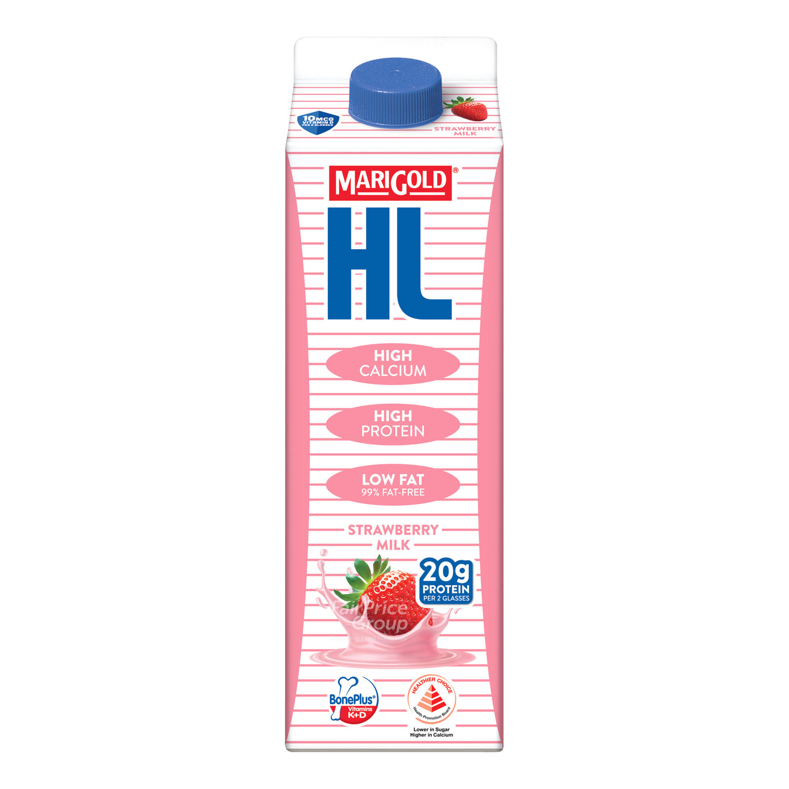 Marigold HL Milk - Strawberry | NTUC FairPrice