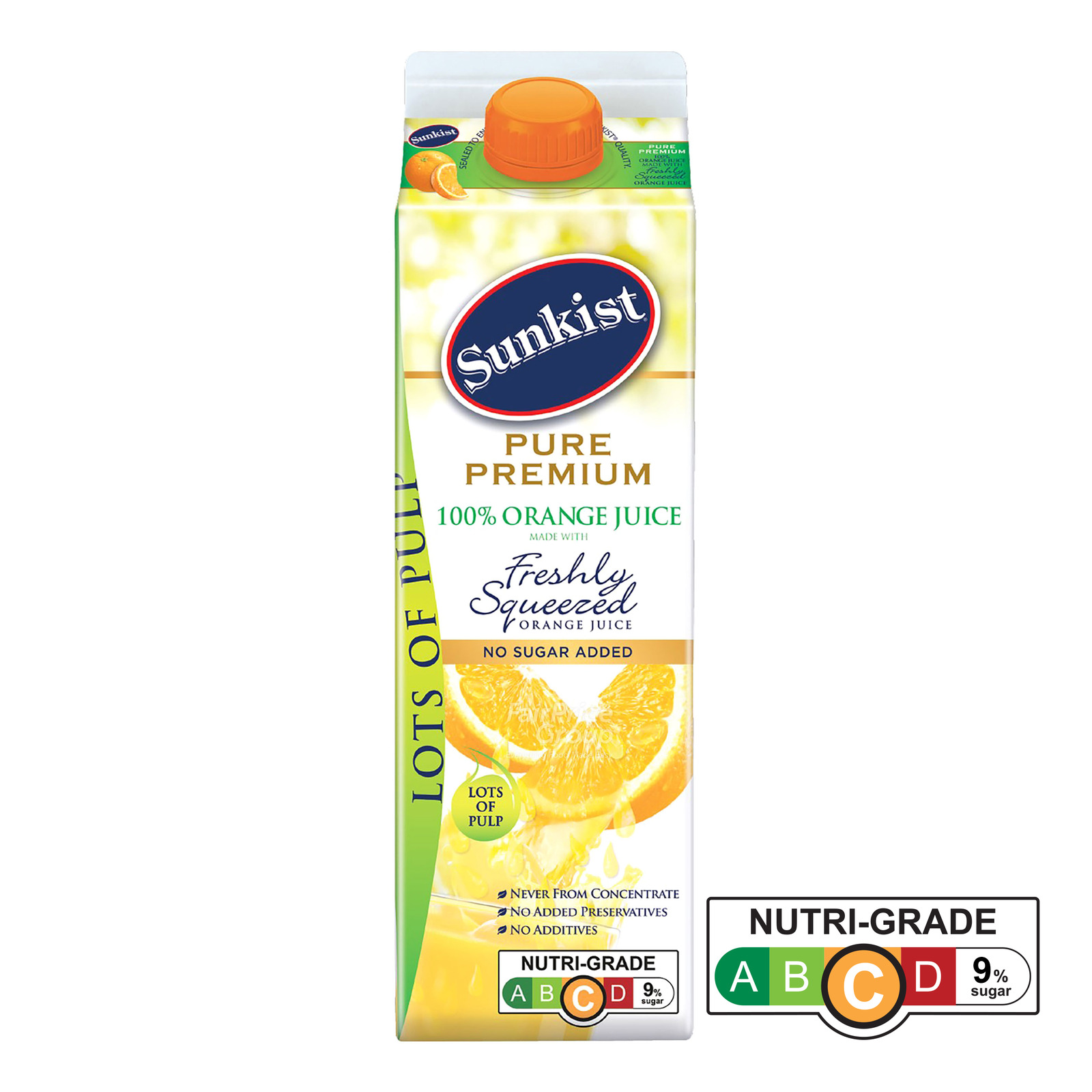 Sunkist Pure Premium 100% Juice - Orange with Lots of Pulp | NTUC FairPrice