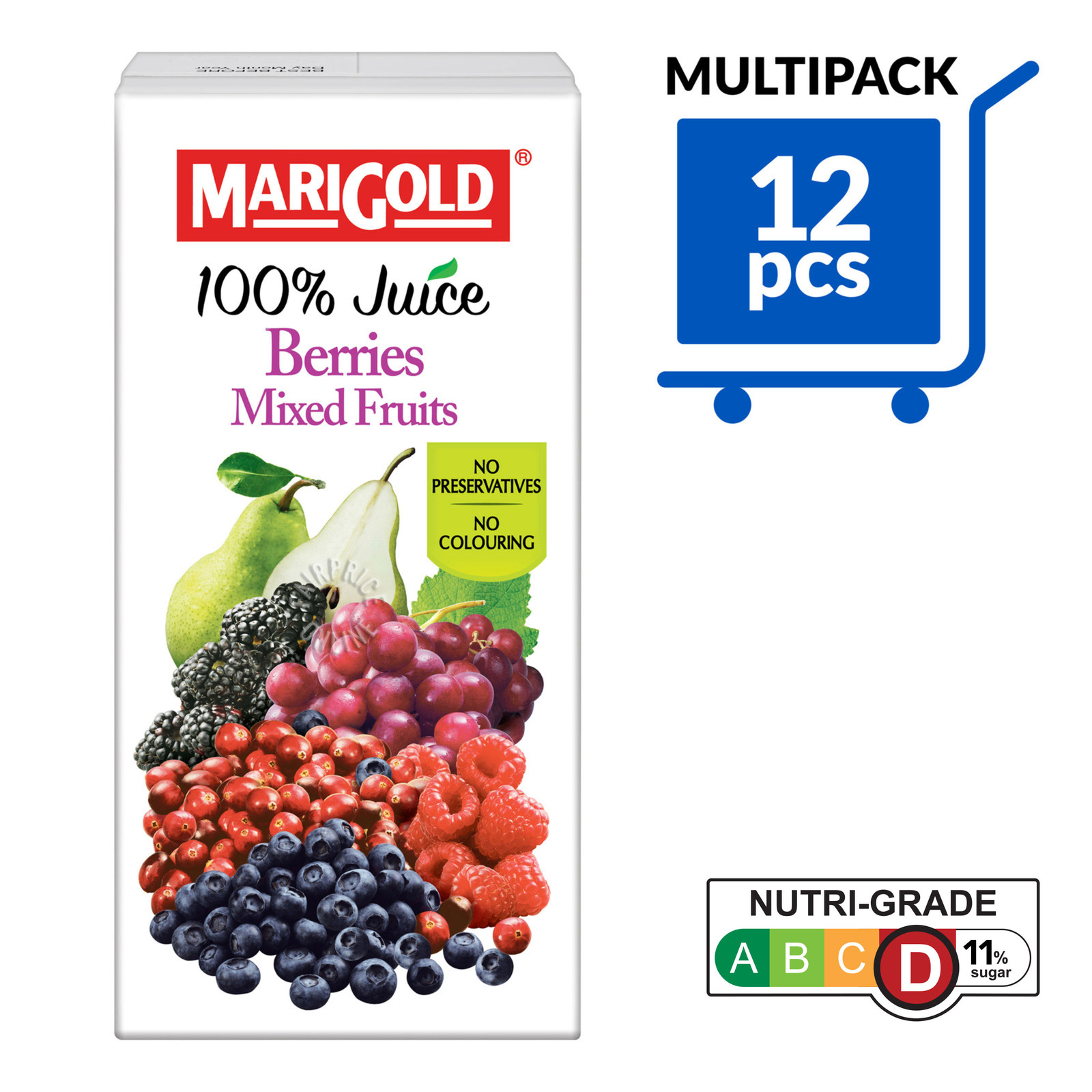 Marigold 100% Packet Juice - Berries Mixed Fruits | NTUC FairPrice