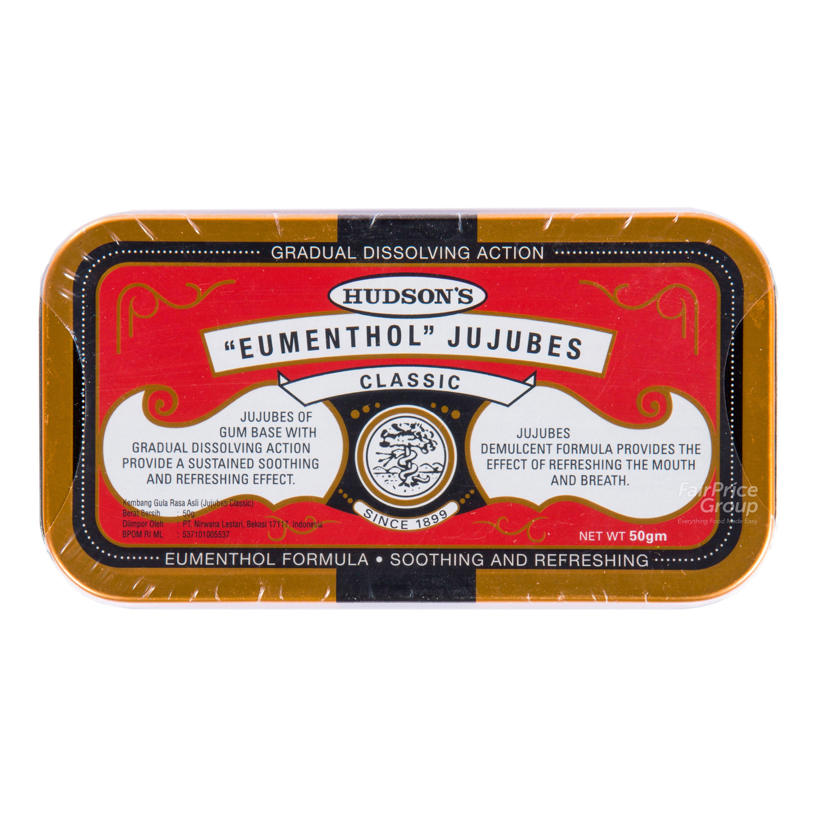 Hudson's Eumenthol Jujubes Lozenges - Classic (Red) | NTUC FairPrice