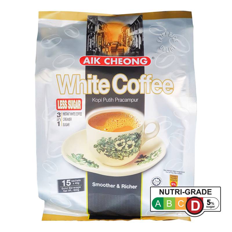 Aik Cheong 3 in 1 Instant White Coffee - Tarik (Less Sugar) | NTUC FairPrice