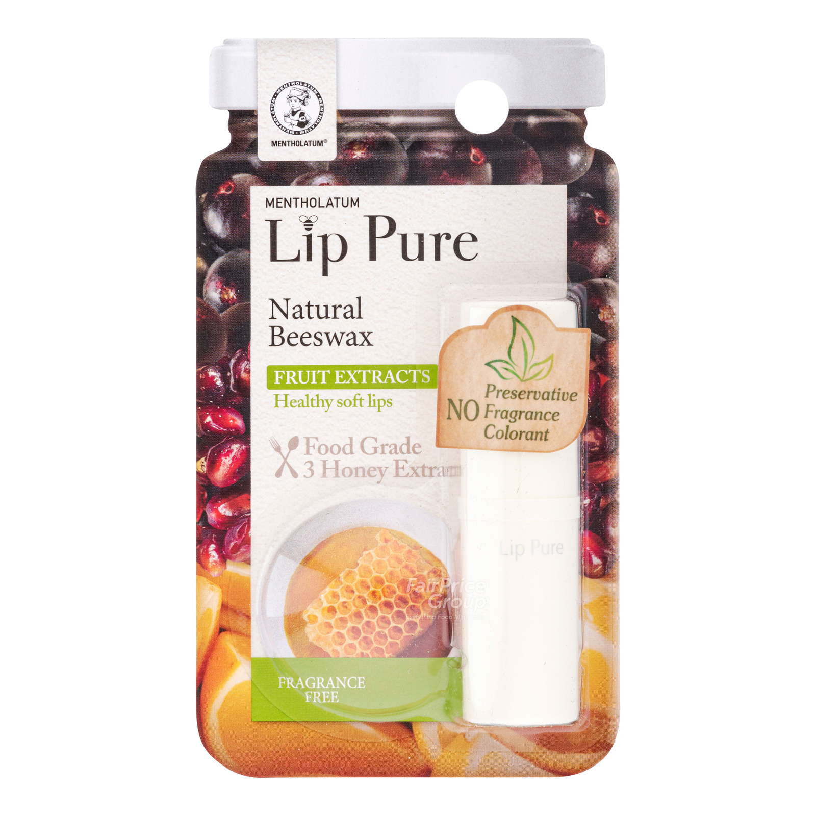 Mentholatum Lip Pure Lip Balm - Fragrance Free | NTUC FairPrice