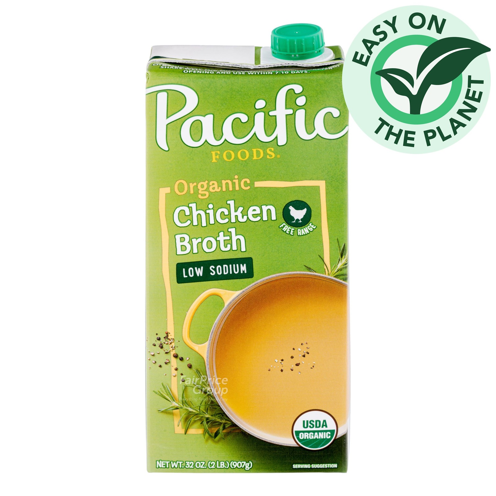 Pacific Organic Broth - Free Range Chicken (Low Sodium) | NTUC FairPrice