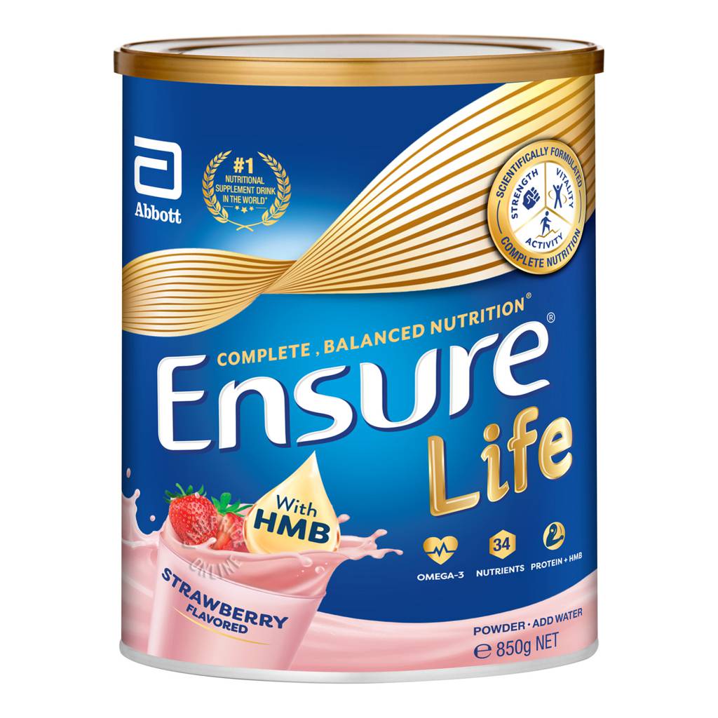Abbott Ensure Life Adult Milk Formula - Strawberry 850g | NTUC FairPrice