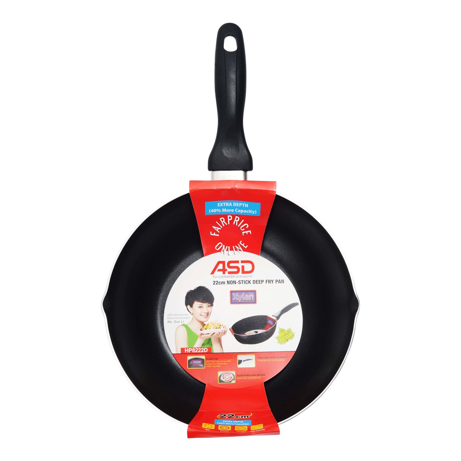 ASD Non-Stick Deep Fry Pan - 22cm | NTUC FairPrice