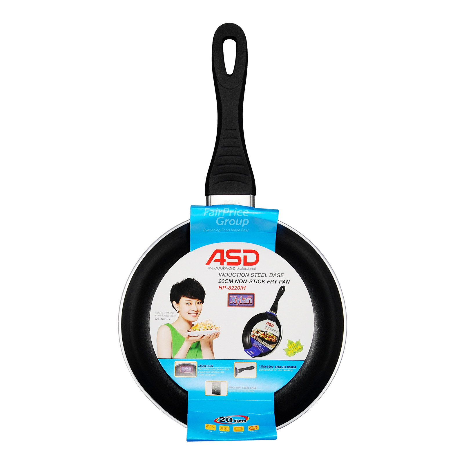 ASD Non-Stick Fry Pan with Induction Steel Base - 20cm | NTUC FairPrice