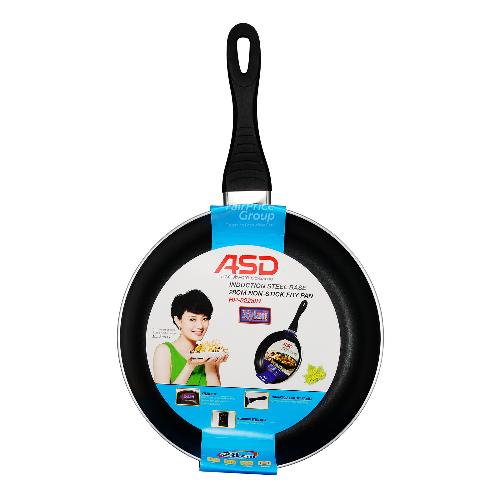 ASD Non-Stick Fry Pan with Induction Steel Base - 28cm | NTUC FairPrice