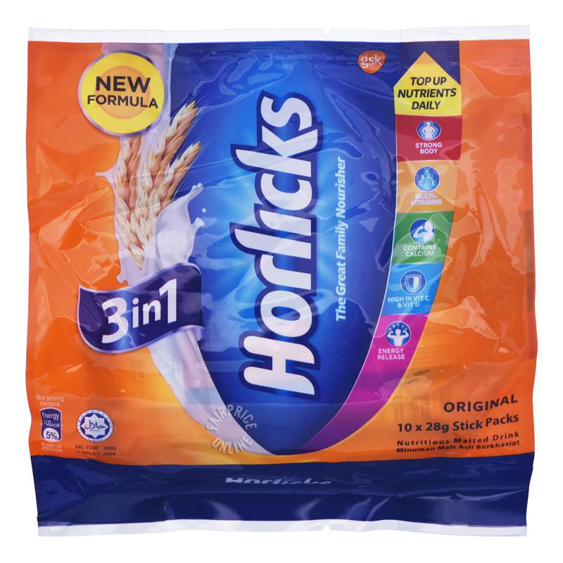 Horlicks 3 in 1 Instant Malted Drink - Original | NTUC FairPrice