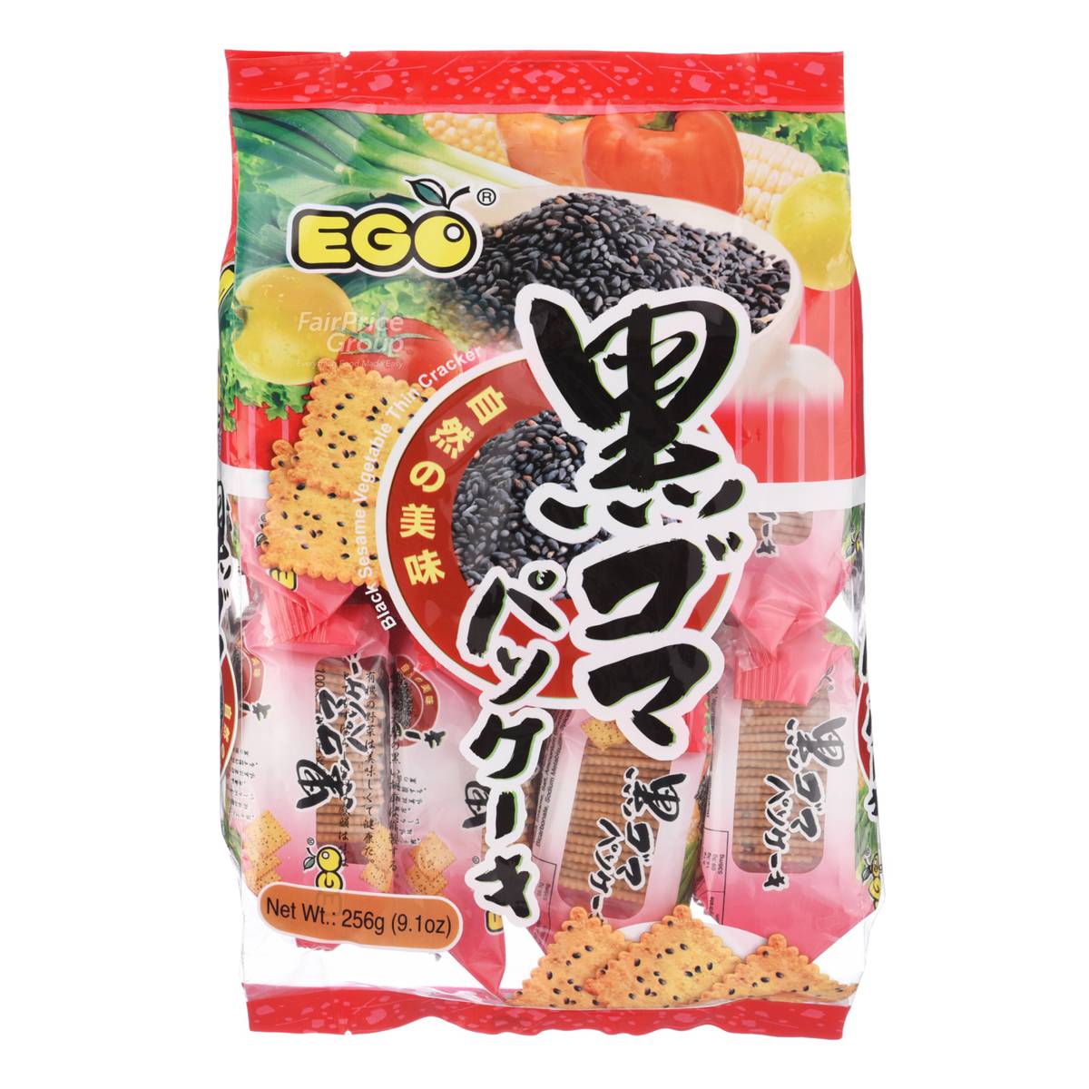 Ego Thin Vegetable Cracker - Black Sesame | NTUC FairPrice