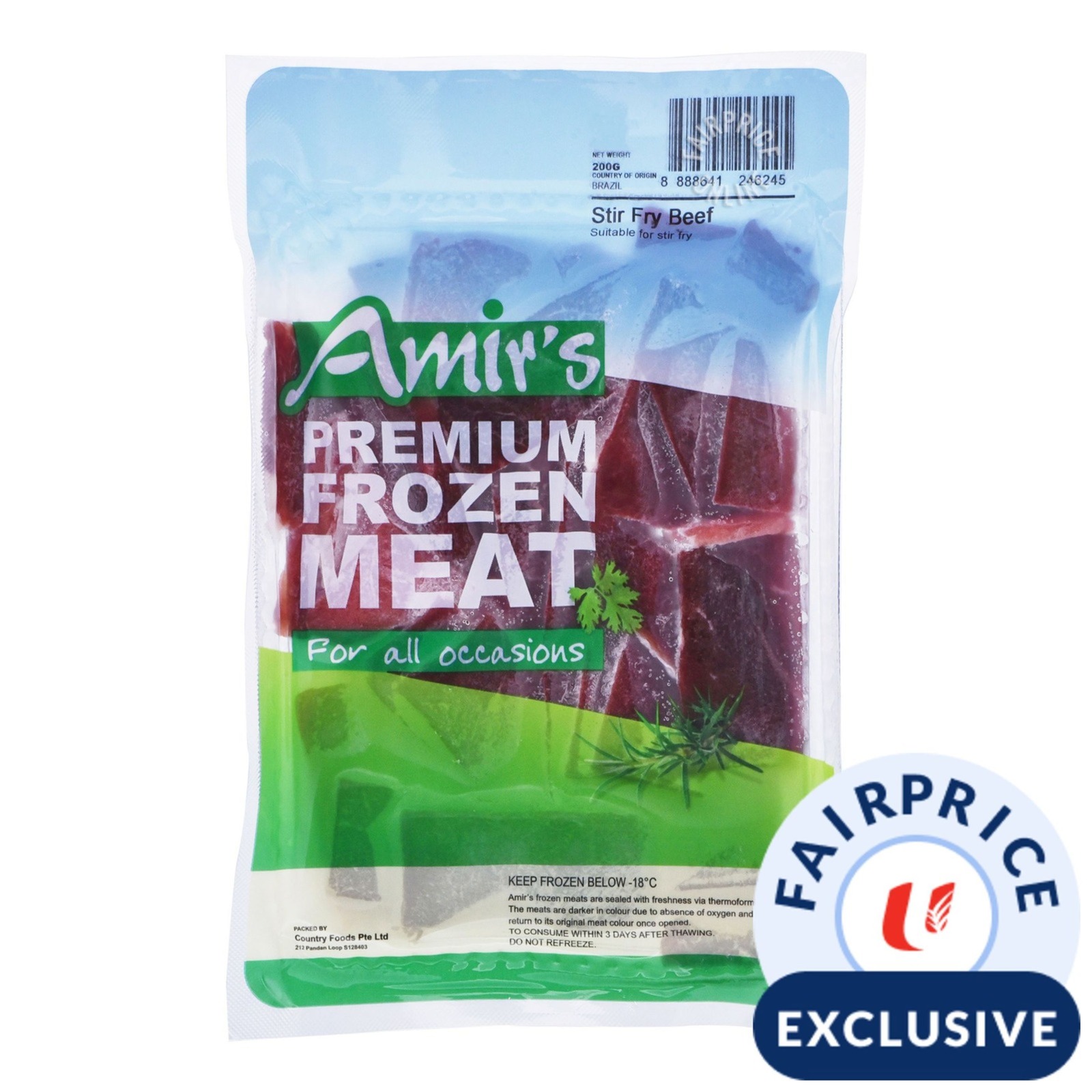 Amir's Premium Frozen Meat - Stir Fry Beef | NTUC FairPrice