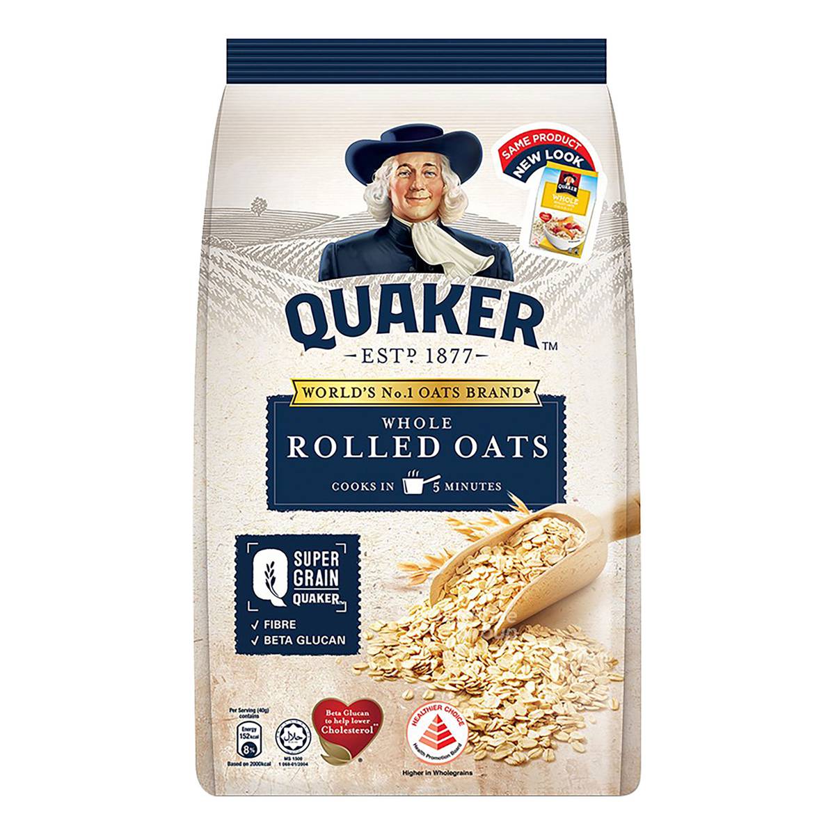 Quaker Oats Oatmeal - Whole Rolled Oats | NTUC FairPrice