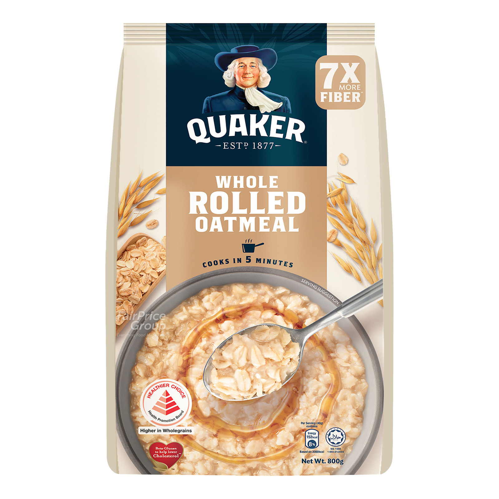 Quaker Oats Oatmeal - Whole Rolled Oats | NTUC FairPrice