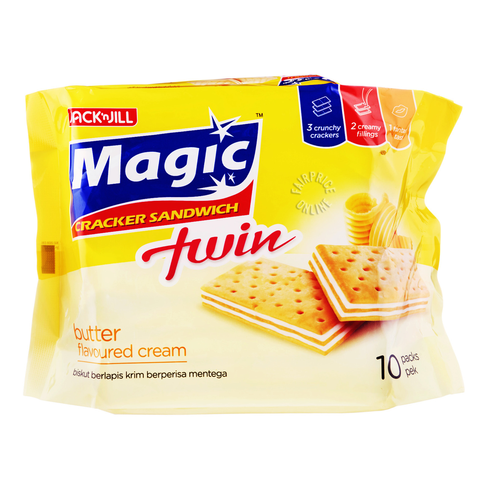 Jack & Jill Magic Twin Cream Cracker Sandwich - Butter | NTUC FairPrice