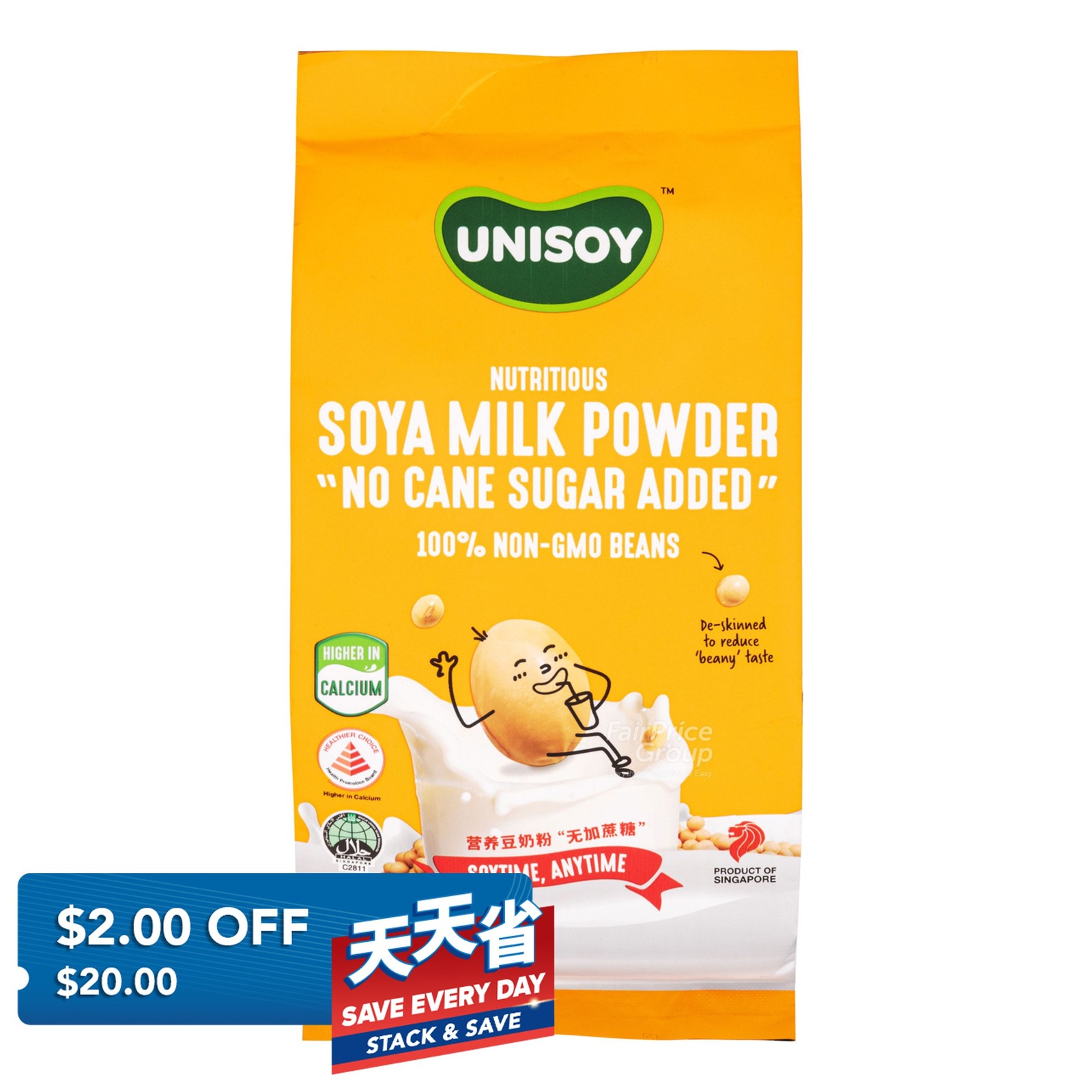 Unisoy Instant Nutritious Soya Milk Powder | NTUC FairPrice