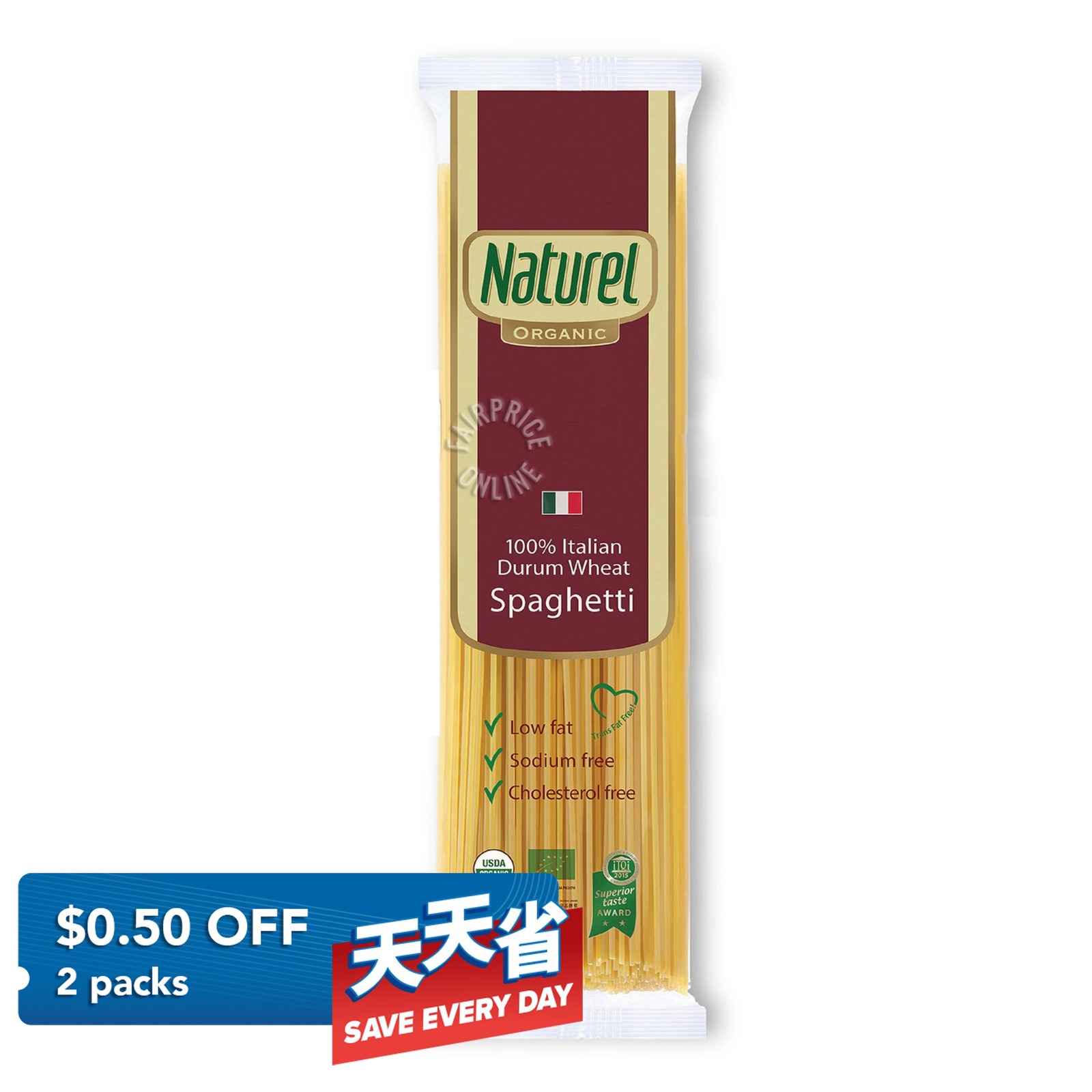 Naturel Organic Pasta - Spaghetti | NTUC FairPrice