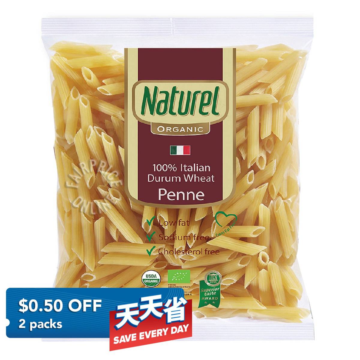 Naturel Organic Pasta - Penne | NTUC FairPrice