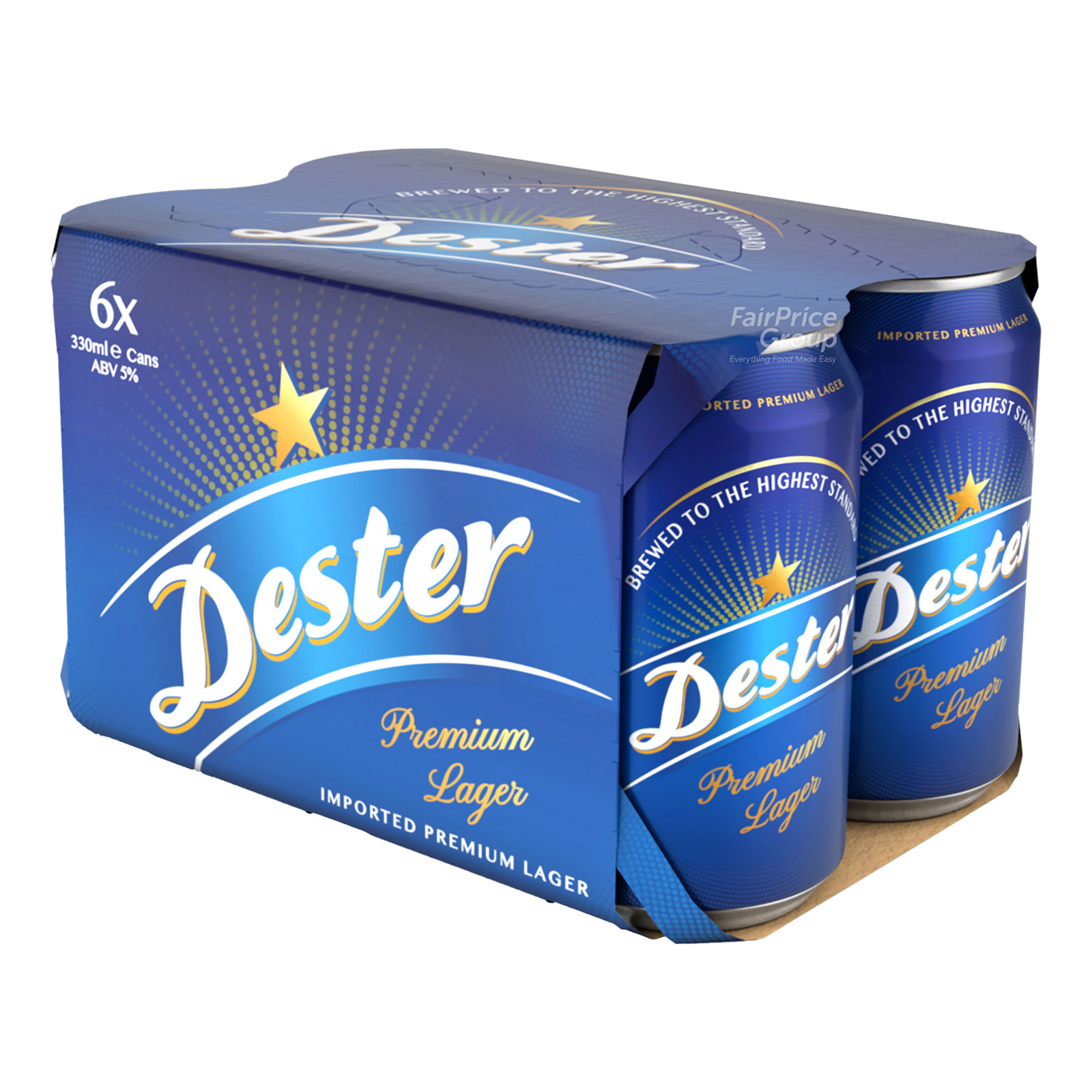Dester Premium Lager Can Beer - Original Brew | NTUC FairPrice