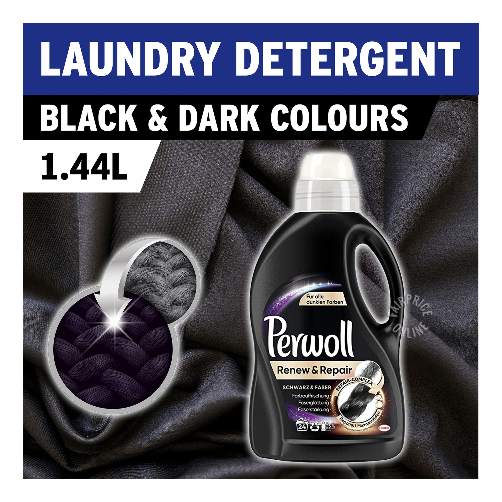 Perwoll with ReNew+ Black Effect Laundry Liquid Detergent | NTUC FairPrice