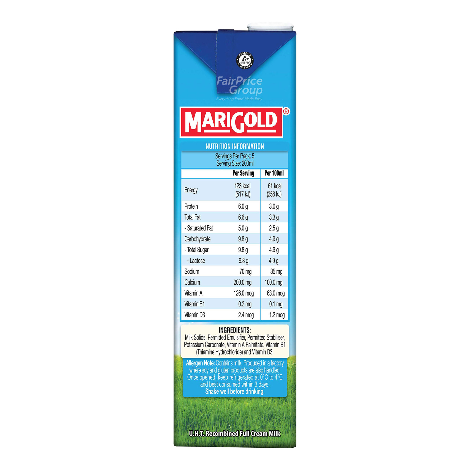 Marigold UHT Packet Milk - Full Cream | NTUC FairPrice