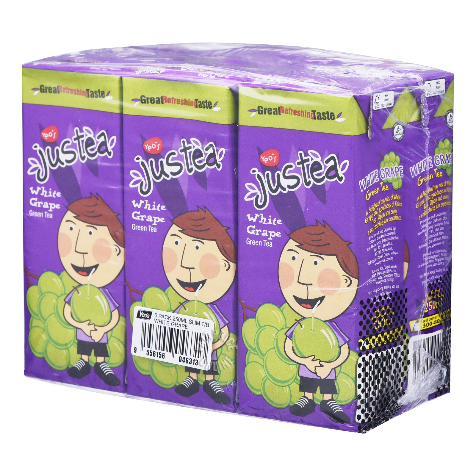 Yeo's Justea Packet Drink - White Grape Green Tea | NTUC FairPrice